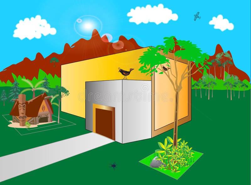 Cartoon winter background stock illustration. Illustration of year ...