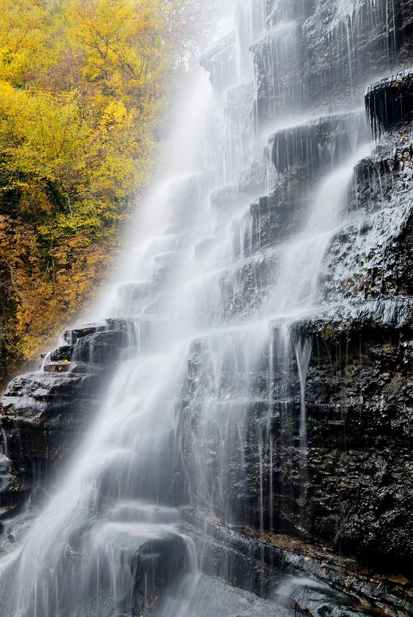 Natural cascade stock image. Image of energy, green, landscape - 30937543