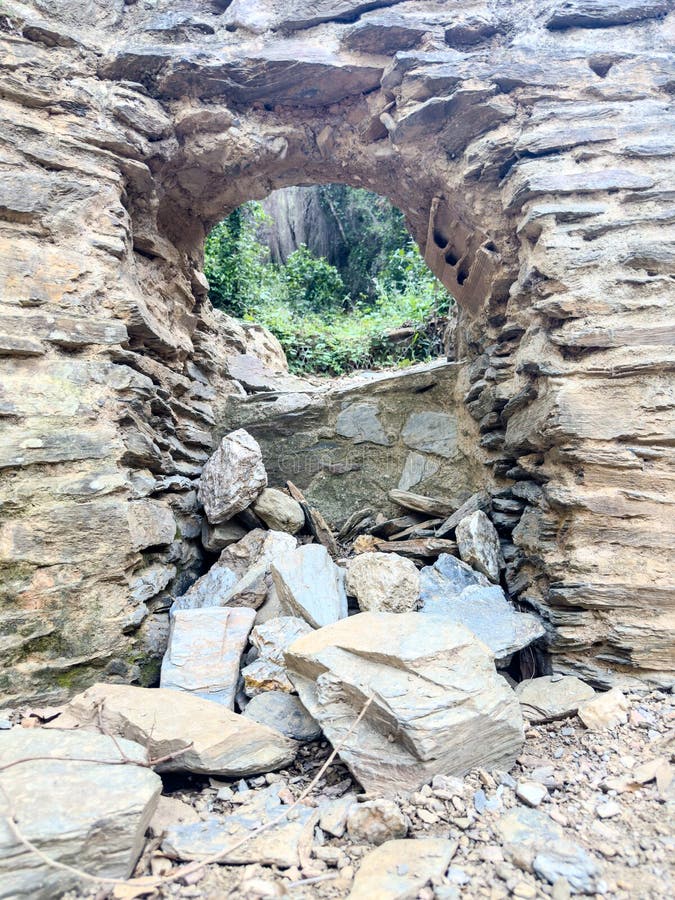 Natural cave in the wall stock image. Image of color - 321297515