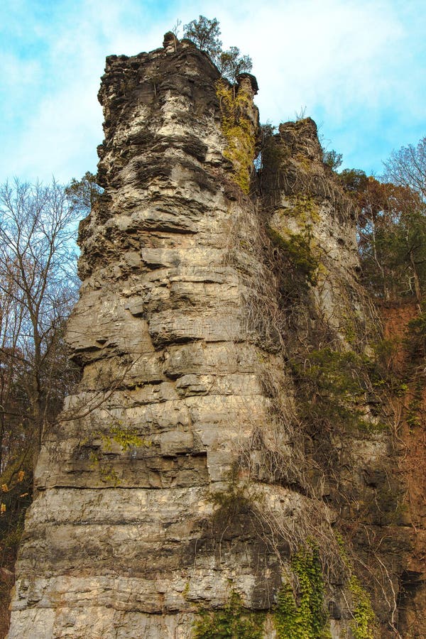 Natural Chimneys in Autumn, Virginia Stock Photo - Image of walking ...