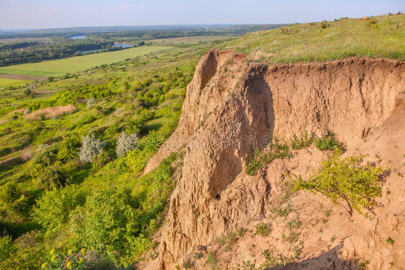 Natural clay cliff stock image. Image of flowing, water - 71982517