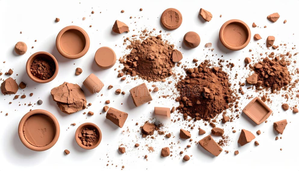 Natural Clay and Soil Art, Unprocessed Image of Scattered Clay Particles, Pottery Documentation ...