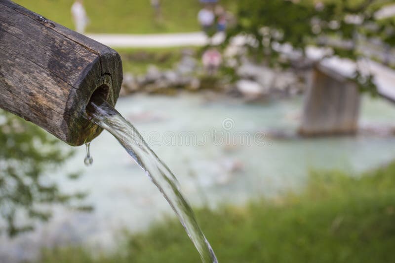 Natural Clean Water in Alps Stock Photo - Image of hygiene, mountains ...