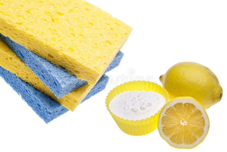 Natural Cleaning with Lemons, and Baking Soda Stock Image - Image of ...