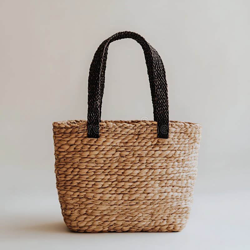 : Natural Cloth Bag with Rope Tie Against a Clean White Background ...