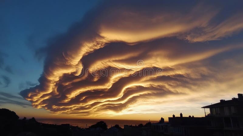 Natural Cloud Patterns Forming a Unique Backdrop in the Sky Stock ...