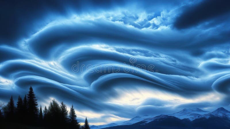 Natural Cloud Patterns Forming a Unique Backdrop in the Sky Stock ...