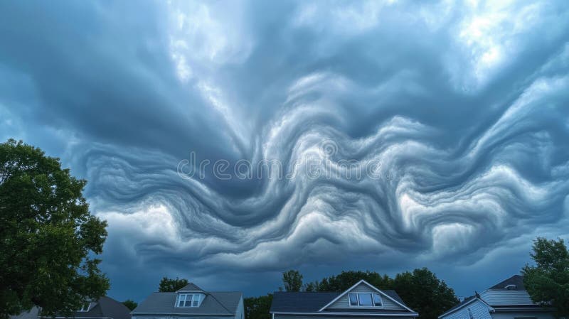 Natural Cloud Patterns Forming a Unique Backdrop in the Sky Stock ...