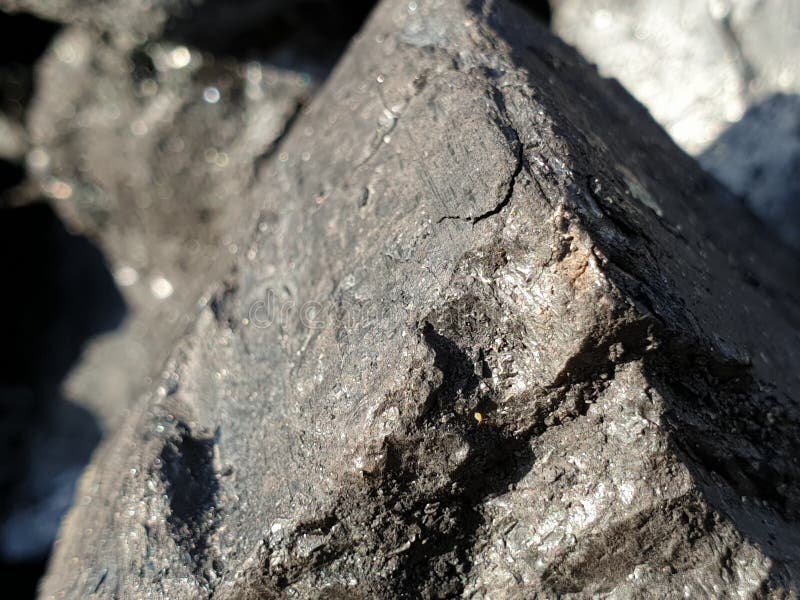 Natural Coal for Heating Homes in the Cold Season Stock Photo - Image ...