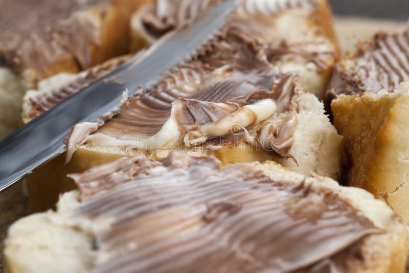 Natural Cocoa Chocolate Paste during Breakfast, Close Up Stock Photo ...