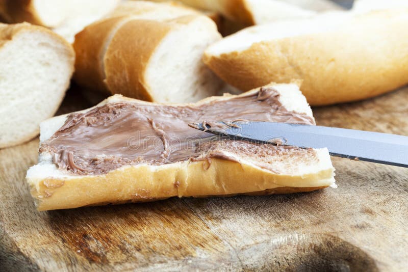 Natural Cocoa Chocolate Paste during Breakfast Stock Photo - Image of ...
