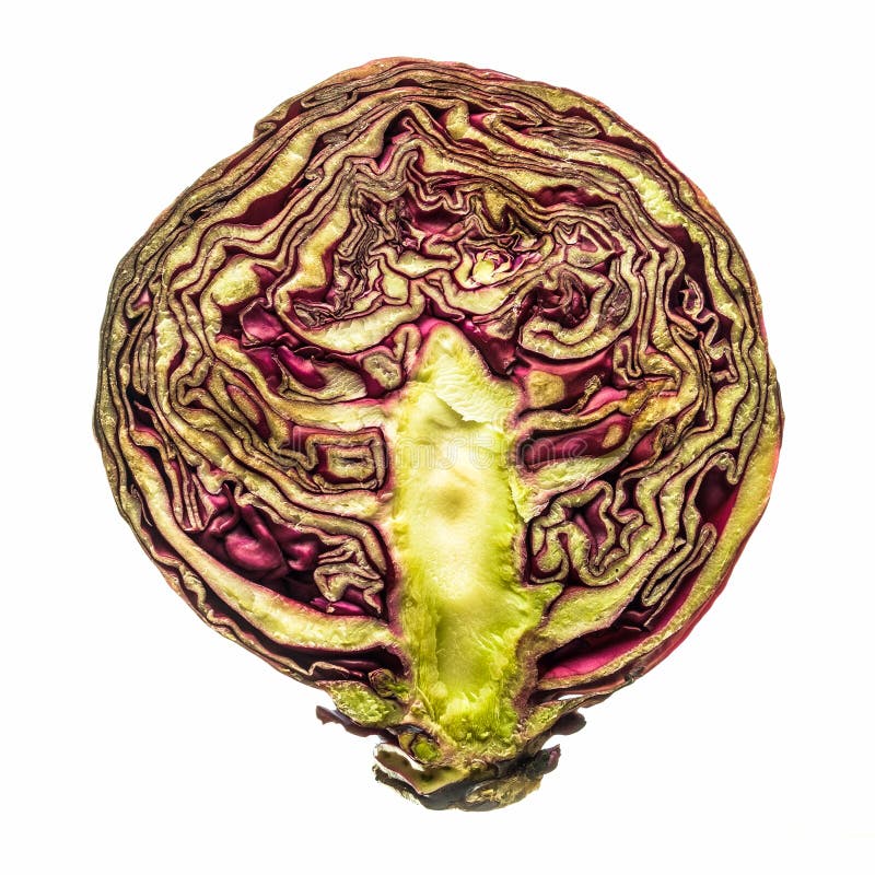 Natural Color Cabbage Isolated White Background Stock Image - Image of ...