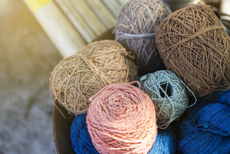 Natural Color Cotton Thread Roll Background Stock Photo - Image of soft ...