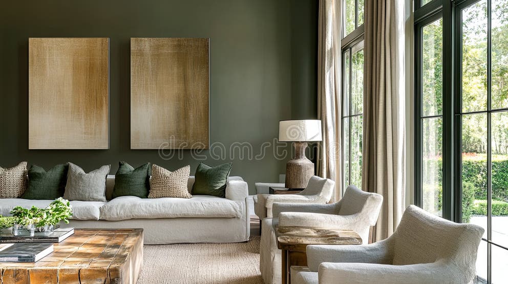 Natural Color Palettes in Interior Design. Stock Image - Image of wood ...