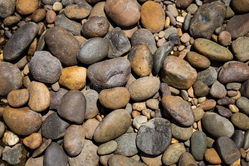 Natural Color of River Stone Background Stock Image - Image of ground ...
