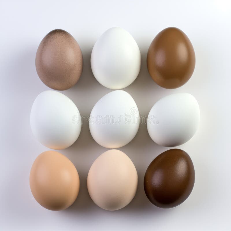 Natural Colored and Flavored Eggs in Minimalist Grids Stock ...