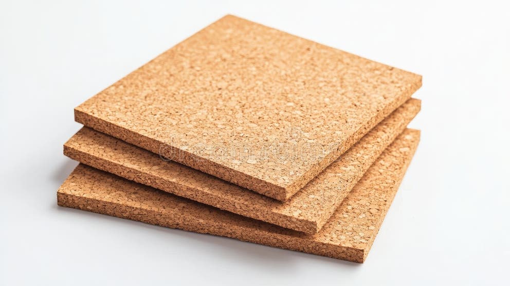 Natural Cork Sheets Stacked a Versatile Background for Crafts Displays ...