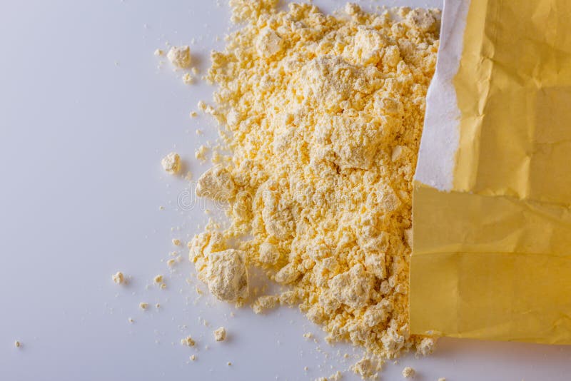 Natural Corn Flour on White Acrylic Background Stock Image - Image of ...