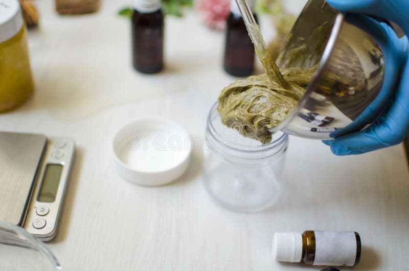 Natural Cosmetics Preparation. Tools for Preparing of Organic Co Stock ...