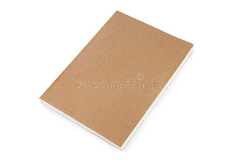 Natural Cover Notebook Isolated on White. Stock Image - Image of ...