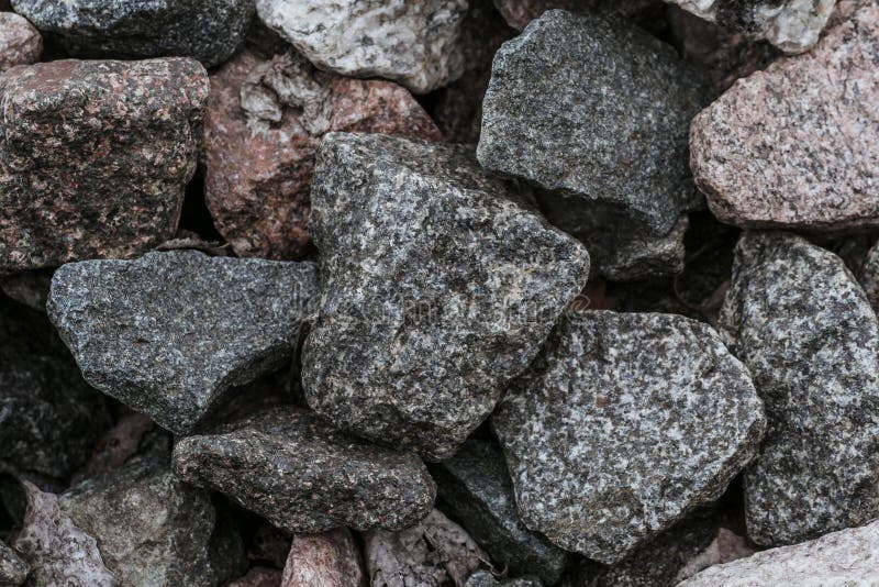 Natural Crushed Stone Texture Closeup Stock Image - Image of road ...