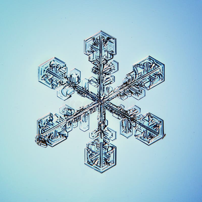 Natural Crystal Snowflake Macro Stock Image - Image of fresh, frozen ...