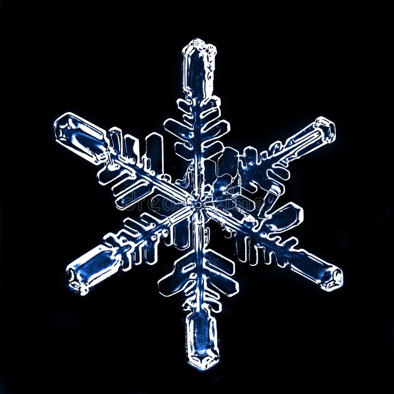 Natural Crystal Snowflake Macro Piece of Ice Stock Image - Image of ...