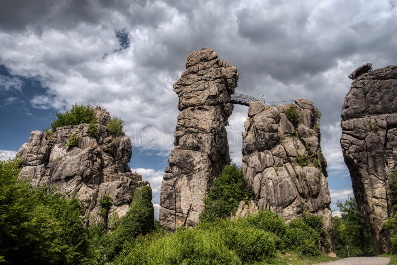 Natural and Cultural Monument Externsteine in Teutoburg Forest in ...