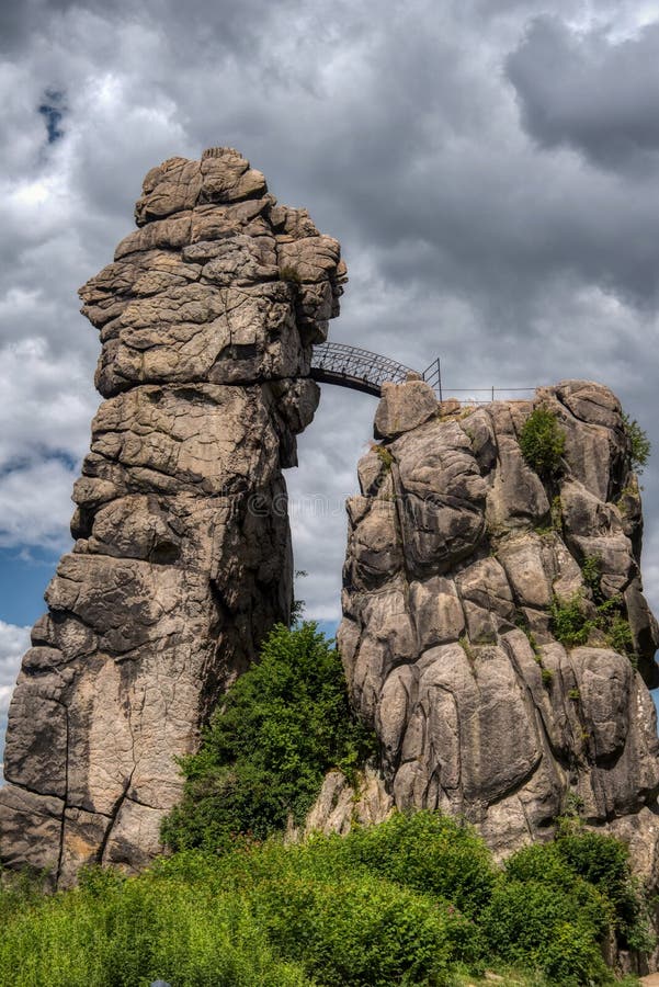 Natural and Cultural Monument Externsteine in Teutoburg Forest in ...