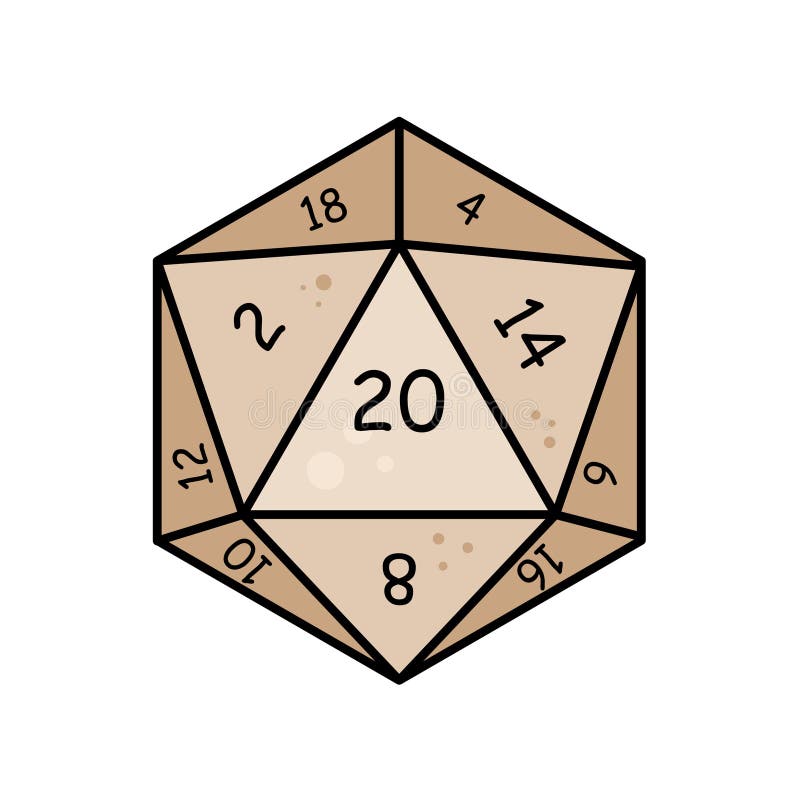 Natural 20, D20 Dice, Rpg Dice Stock Vector - Illustration of vector ...