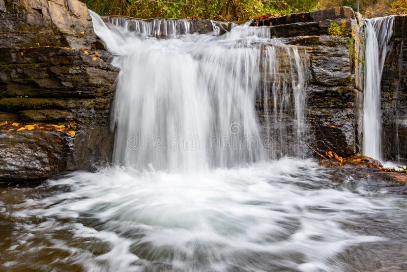 Waterfall Cascading Over Natural Dam in Arkansas Stock Image - Image of ...