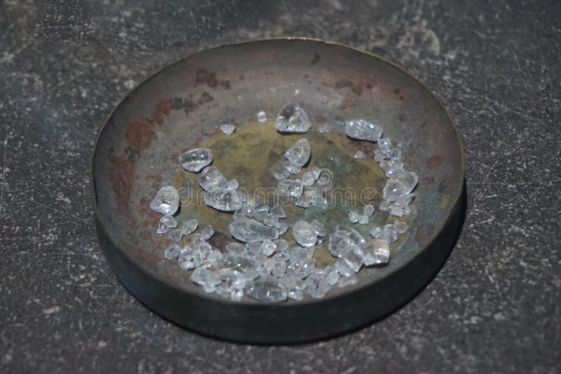 Natural Diamonds in the Metal Pot Stock Image - Image of expensive ...