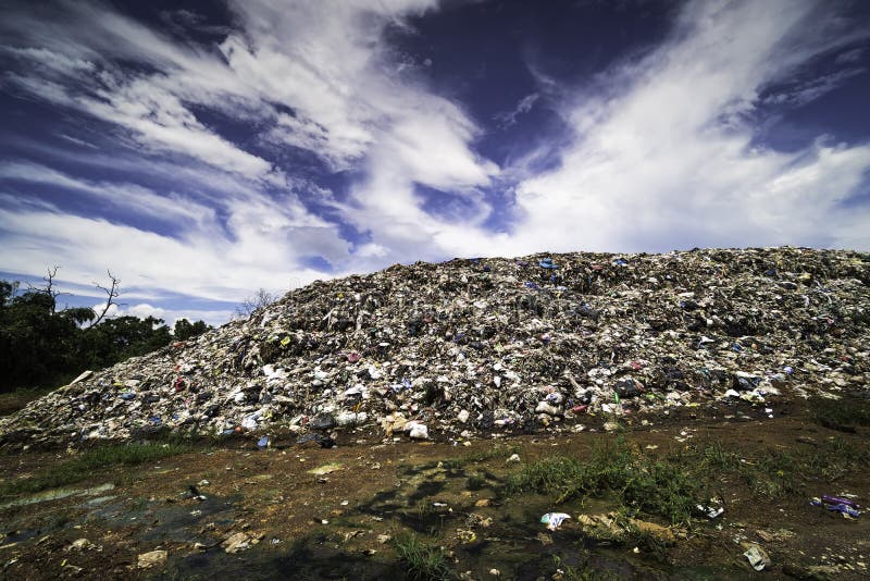 Landscape With Garbage Dump Stock Photo - Image of cloud, waste: 132823096