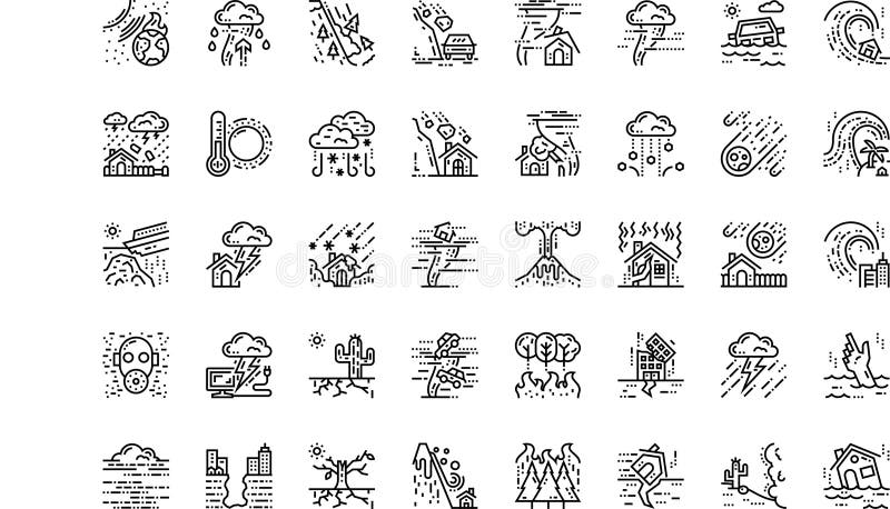 Natural Disaster Icons High-Quality Vector Icons Collection with ...