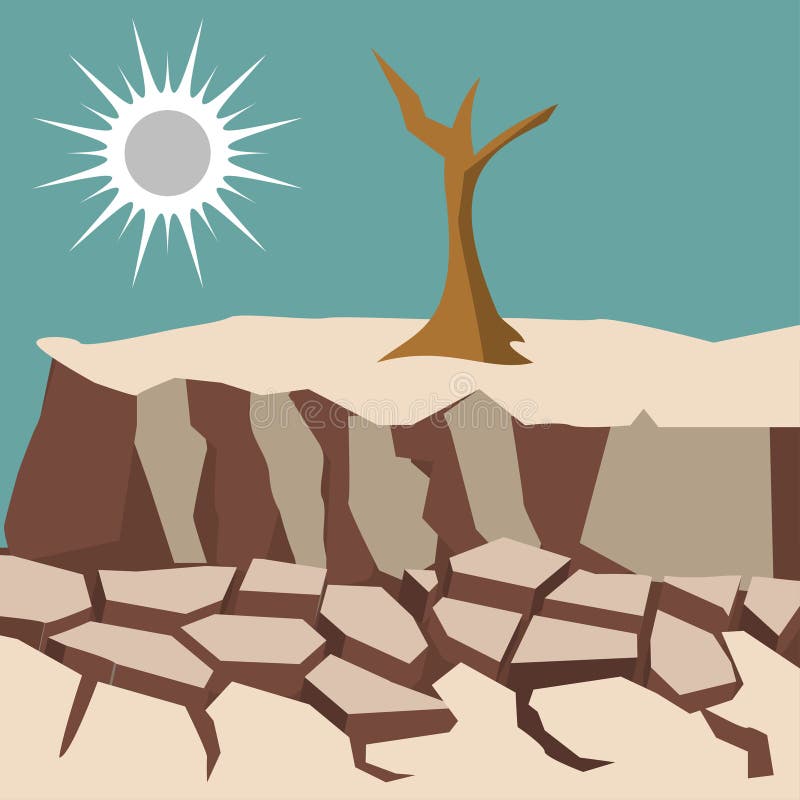 Natural Disaster Illustration Vector Art Logo Template Stock ...