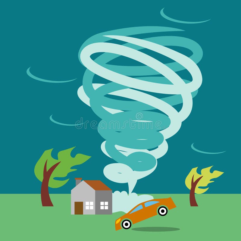Natural Disaster Illustration Vector Art Logo Template Stock ...