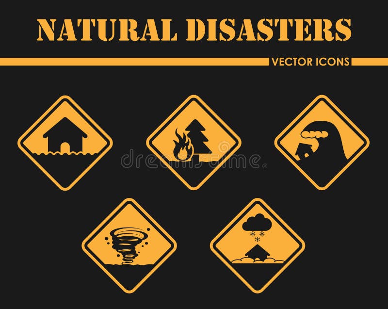 Natural Disasters Vector Icons Stock Vector - Illustration of rain ... Natural Disasters Vector Icons Stock Vector - Illustration of rain ...