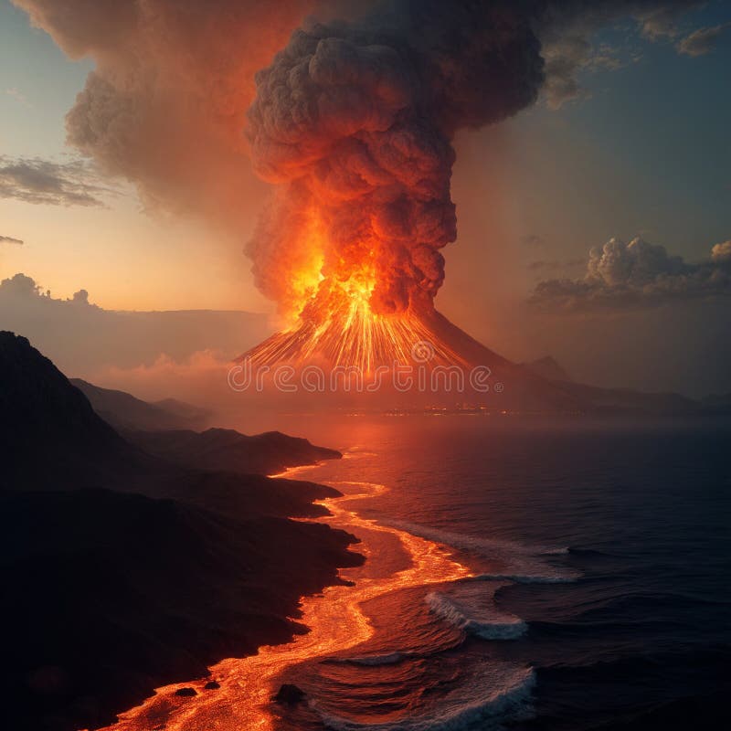 Natural Disasters from Volcanic Eruptions Stock Image - Image of ...