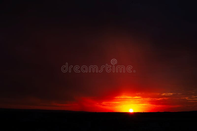 Natural Dramatic Landscape of Beautiful Colourful Dark Sunset or ...