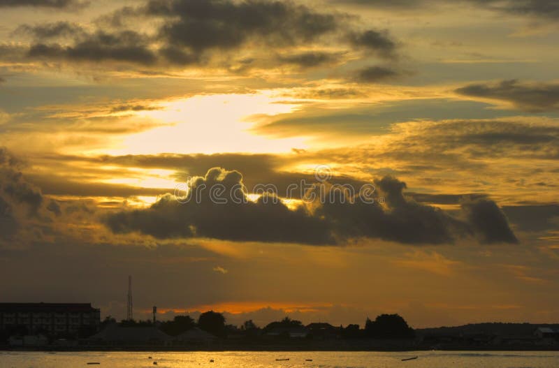 Natural Dramatic Sunset Sky Background or Wallpaper Stock Photo - Image ...