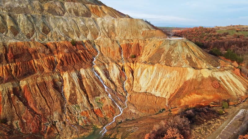 Natural Dune Spring Dust Clay Mining Ground Stock Footage - Video of ...