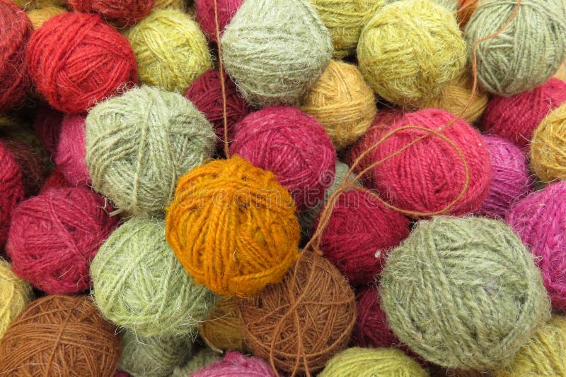Natural Dye on Balls of Wool Stock Image - Image of design, ochre: 79359133