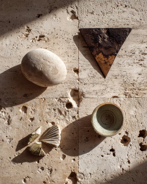 Natural Earth Elements with Artistic Arrangement in Sunlit Harmony for ...