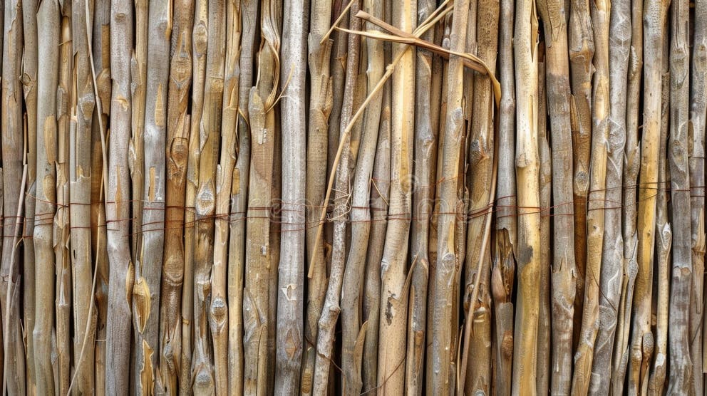 Natural Earthy Texture of Interwoven Reeds and Twigs with Small Gaps ...