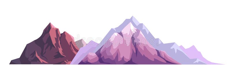 Natural Elevation, Mountains Range with Sunshine Stock Vector ...