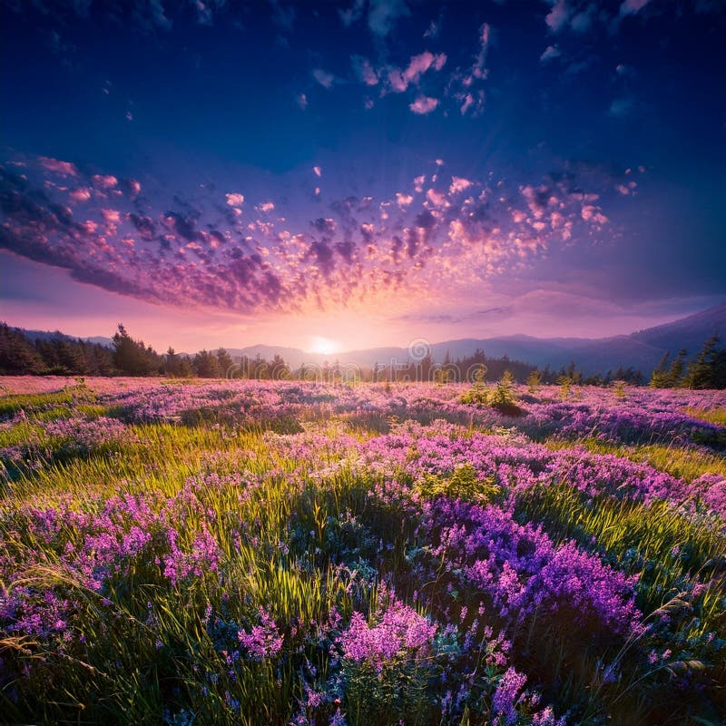 Natural Environment the Field Full of Greenery is an Extraordinary ...