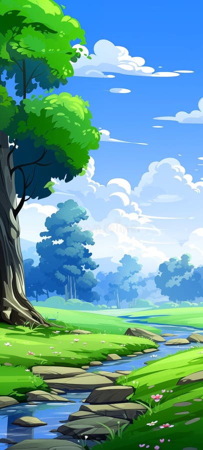 Natural Environment Scenery Stock Illustration - Illustration of ...