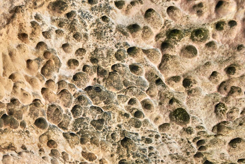Natural Erosion Patterns in Weathered Rock Surface with Unique Textures ...