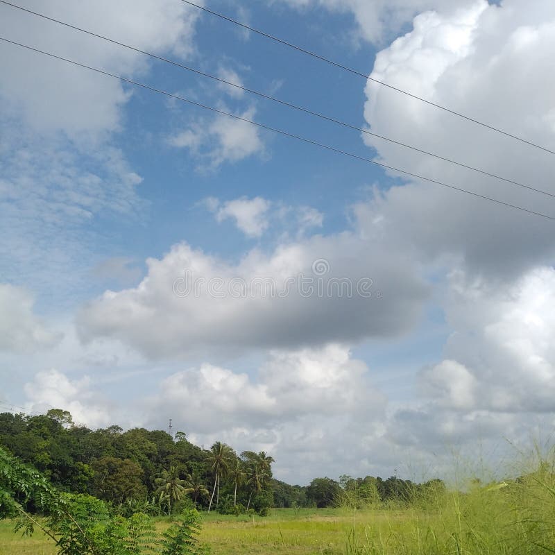 Natural Evening Time Blue Sky with White Colour Clouds Stock Image ...