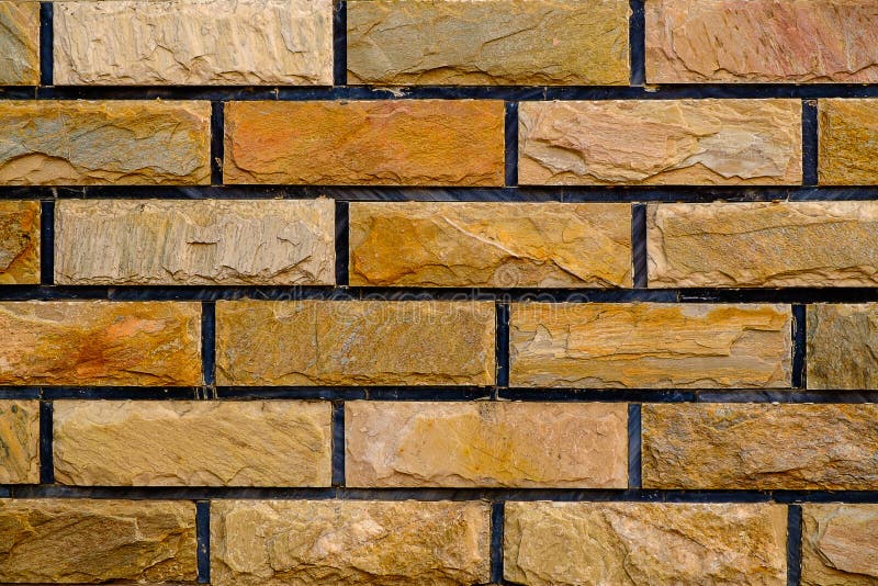 Facing Brick Laying. Facing Bricks Wall Texture, Masonry of Facing ...